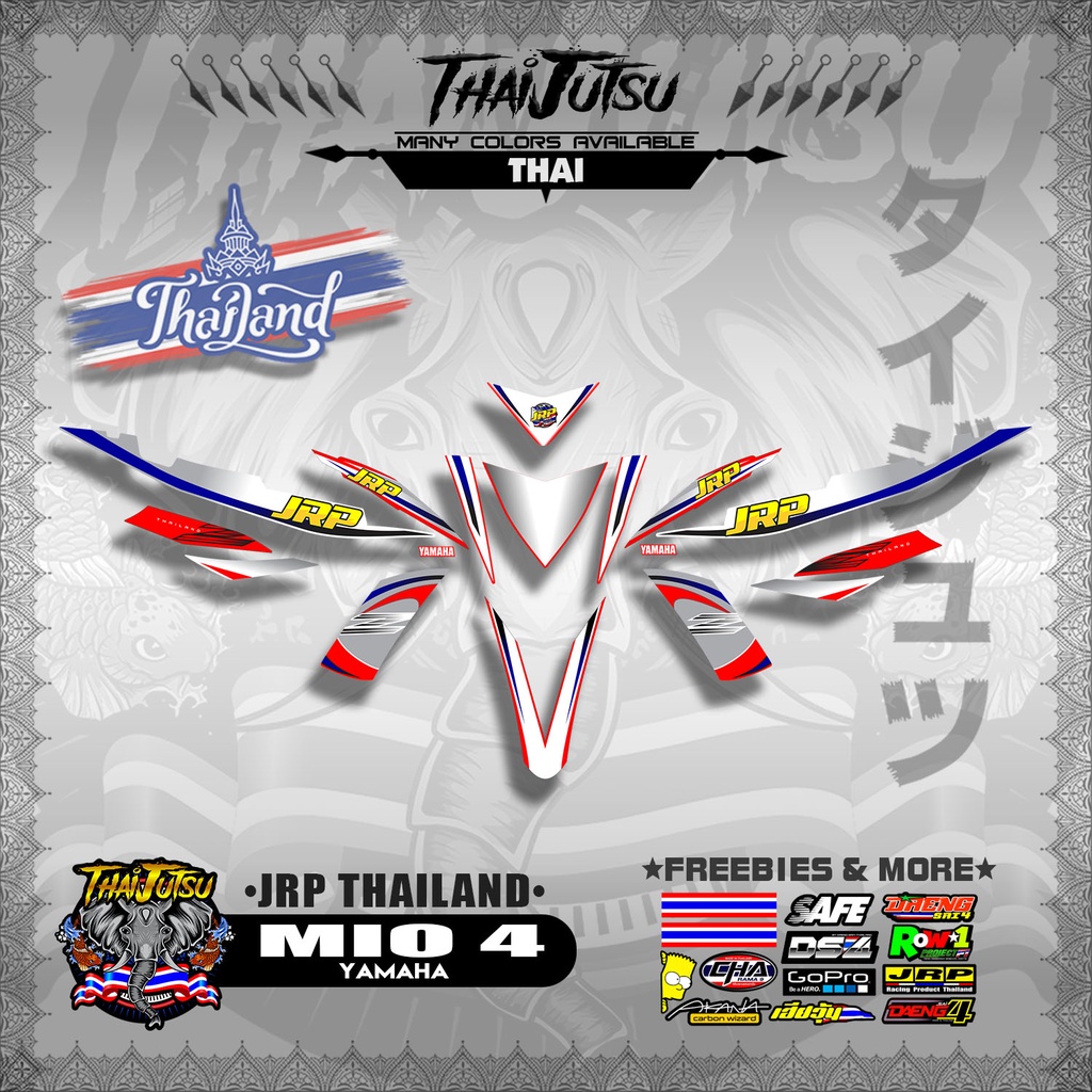 YAMAHA MIO 4 ( JRP THAILAND DECALS )【ThaijutsuStickers】 | Shopee ...