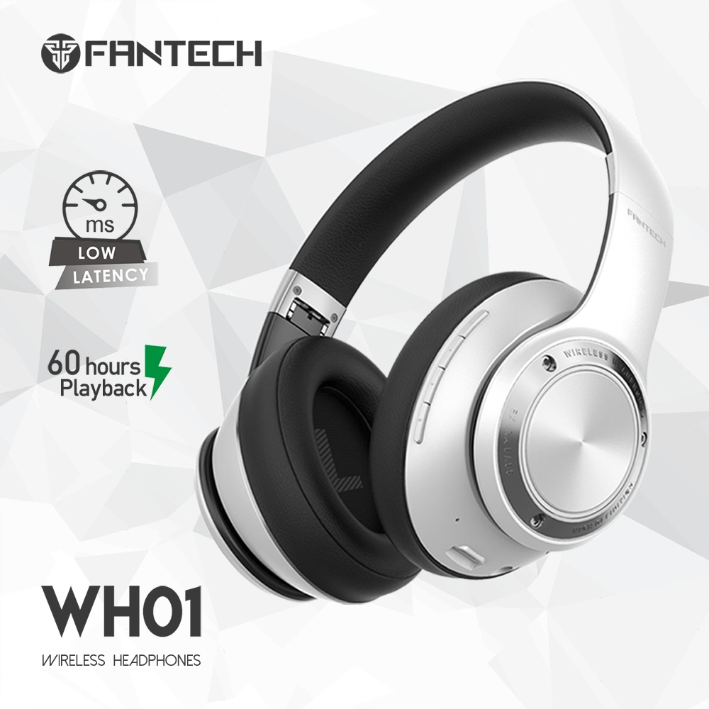 Fantech WH01 WHITE Wireless Noise Cancellation Dual Mode Headset ...