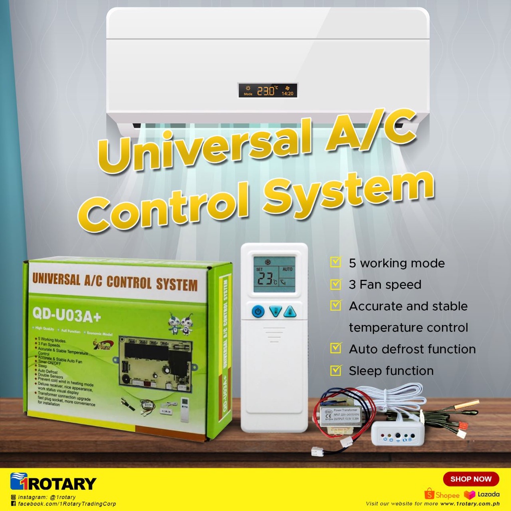 1ROTARY Universal PC Board Remote (R-22) Non inverter - Controls ...