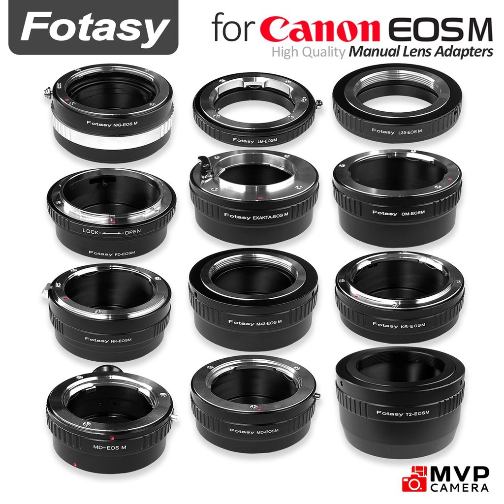 FOTASY Manual Adapter for Vintage lenses to Canon EOSM EFM Digital ...