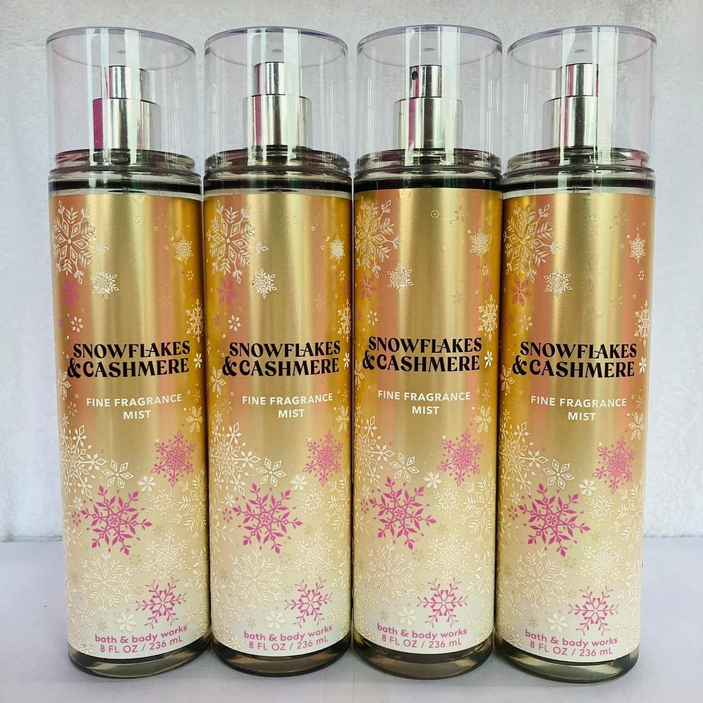 Bath & Body Works Fragrance Mist - Snowflakes & Cashmere 236ml | Shopee ...