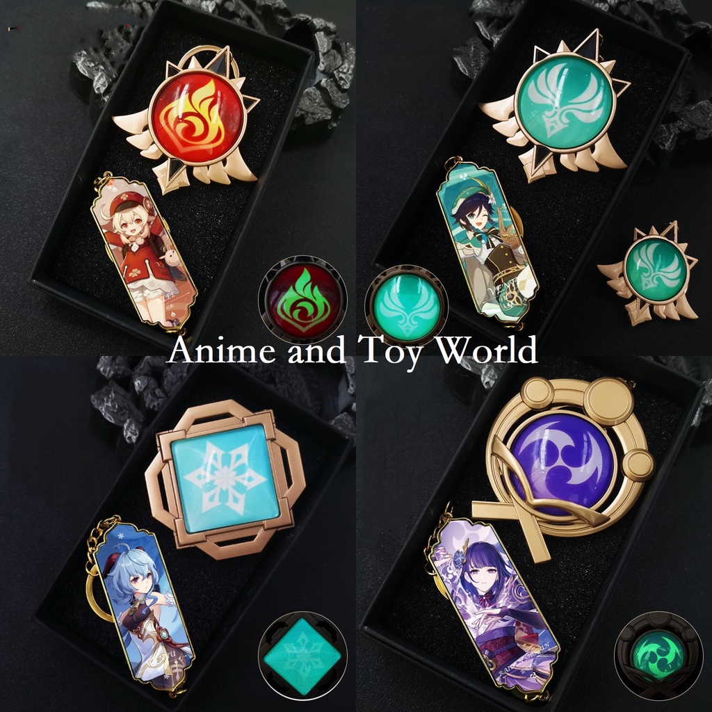 Genshin Impact Keychain Klee Venti Hu Tao Xiao Ganyu Yelan Zhongli ...