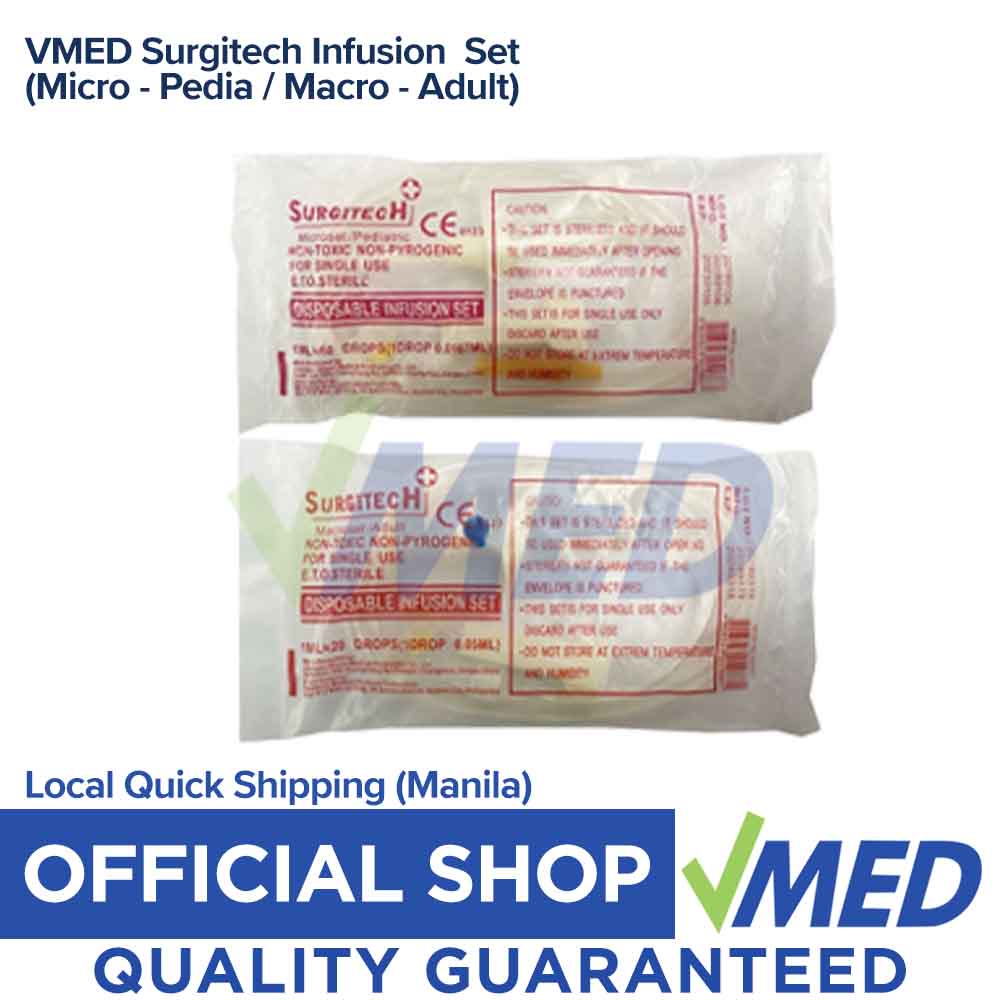 VMED Surgitech Infusion Set (Micro - Pedia / Macro - Adult) | Shopee ...