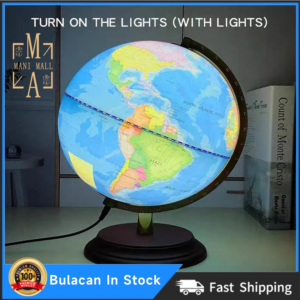 25/32CM LED Light World Earth Globe Geography Educational Toy Luminous ...