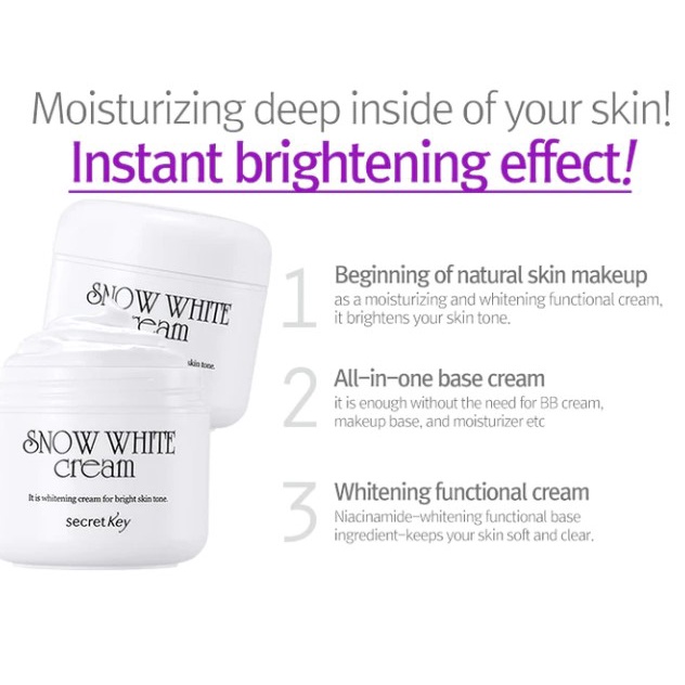 [Secret Key] Snow White Cream 50g (brightening) | Shopee Philippines