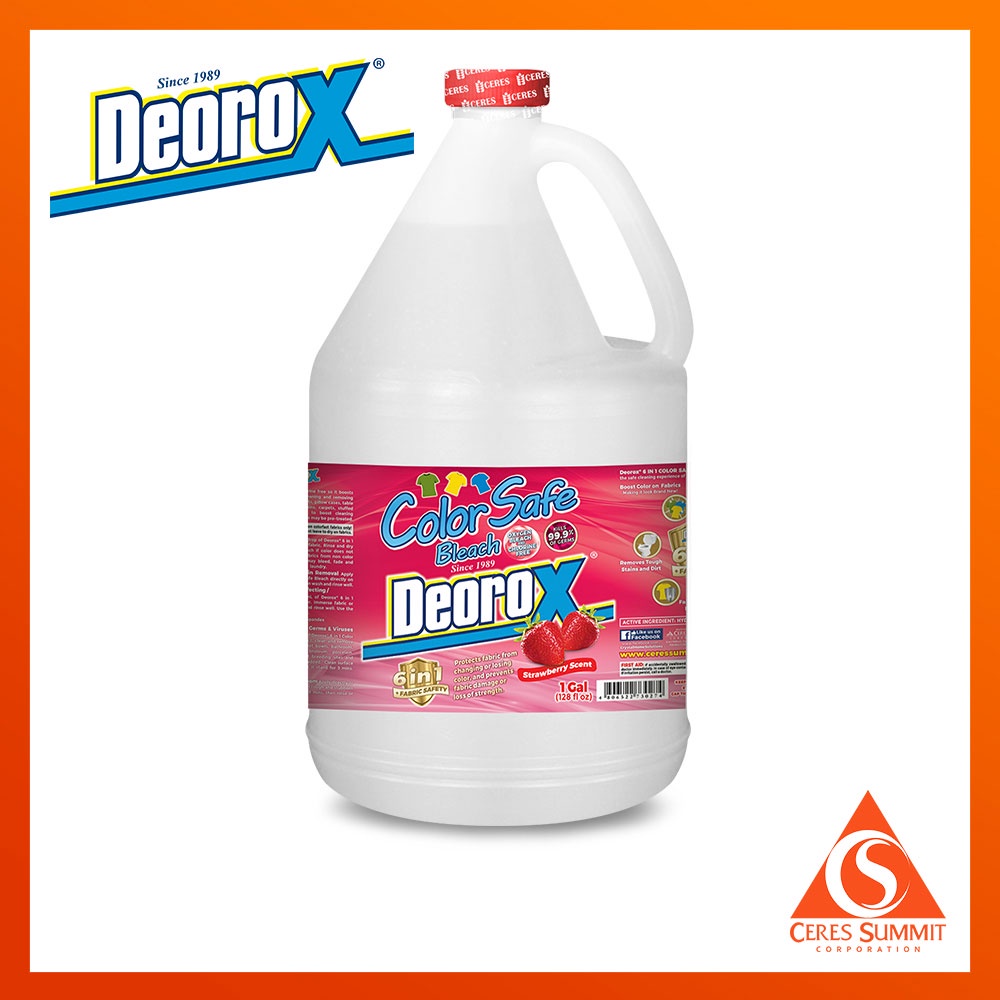 Deorox 6-in-1 Colorsafe Bleach (Fabric Safe with Strawberry Scent) 1 ...