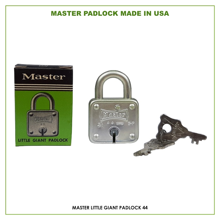 Master Little Giant Padlock No.44 5-M 2 Keys Original Made In The USA ...