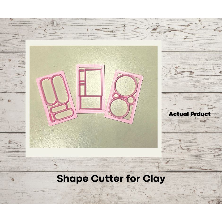 Shapes cutter for Polymer Clay/ Airdry Clay Tools Rectangle Oval Circle ...