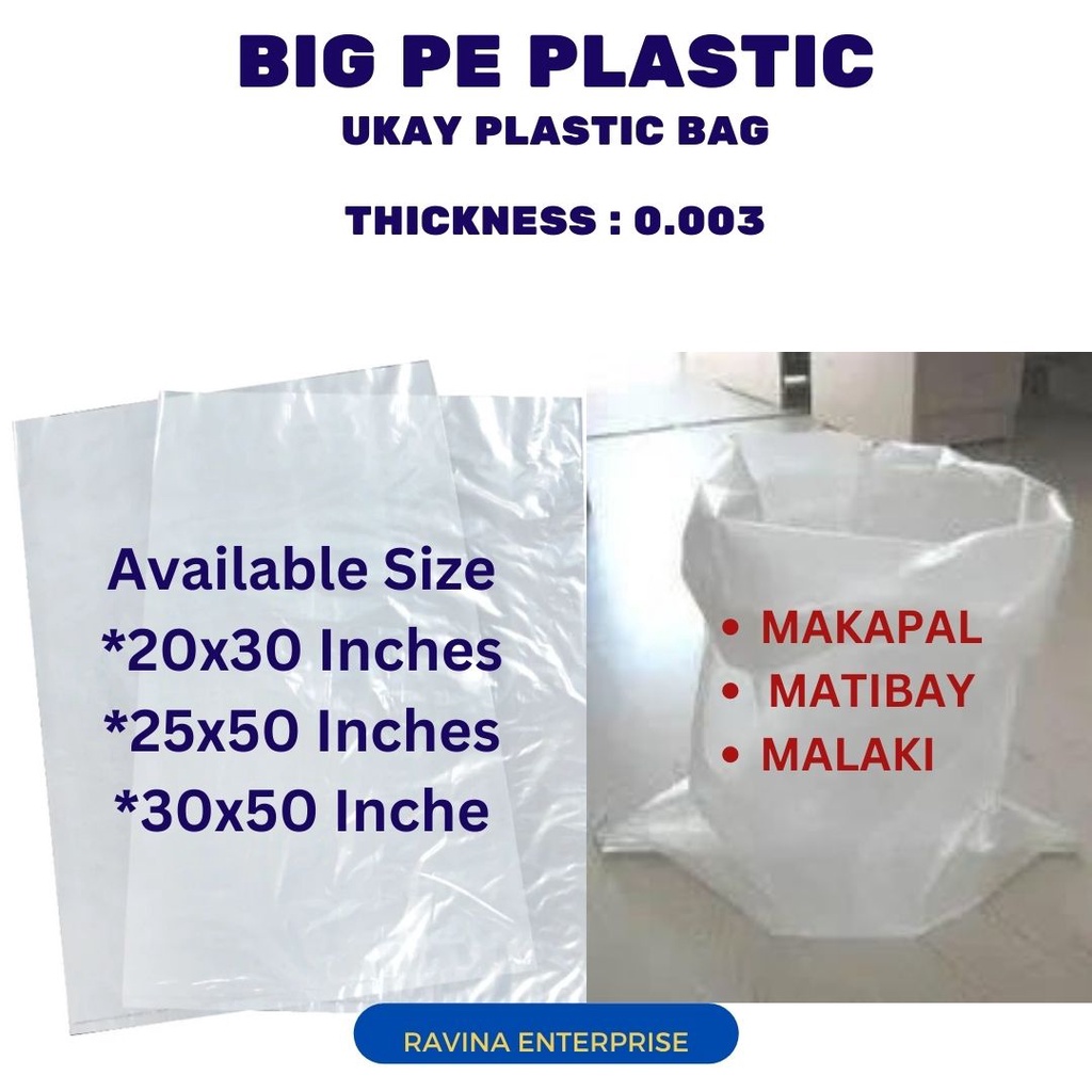 Ukay BIG Plastic bag PE Bag Sold Per Piece | Shopee Philippines