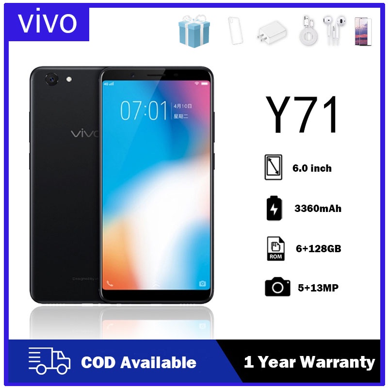 VIVO Y71 Smartphone Face ID Full Screen 5.99 inch cellphone 6GB RAM+128GB ROM HD camera 5+13 MP ...