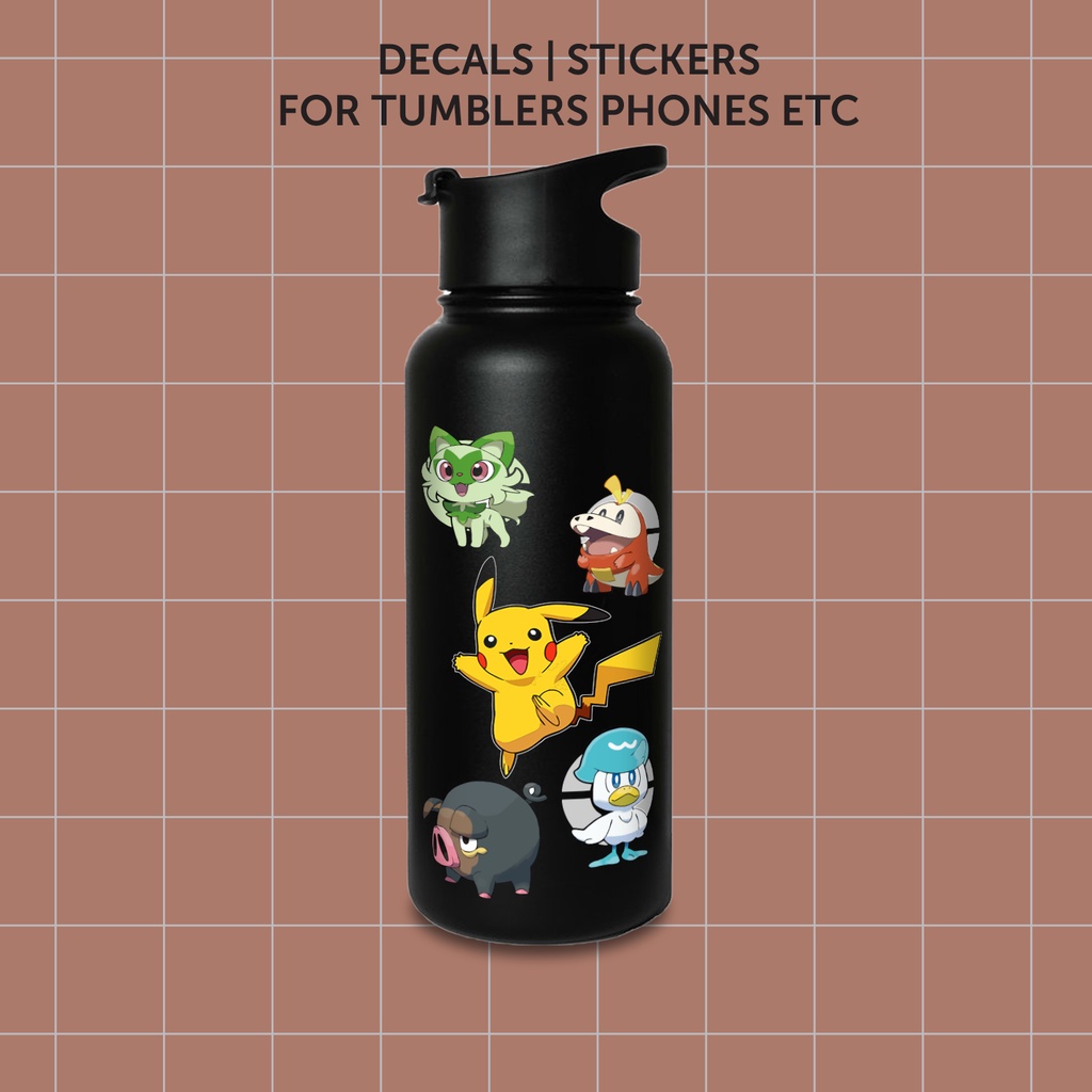 POKEMON Stickers for TUMBLERS PHONE LAPTOP Outdoor Vinyl Laminated ...