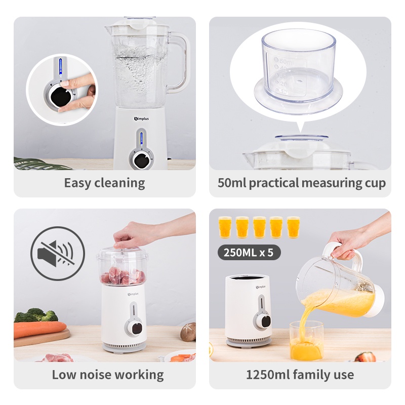 Simplus 3 in 1 Blender And Food Processor For Kitchen For Smoothies ...
