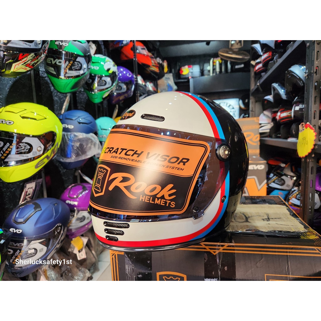 ROOK HELMET CLASSIC V152 GRAPHIC COLORS | Shopee Philippines