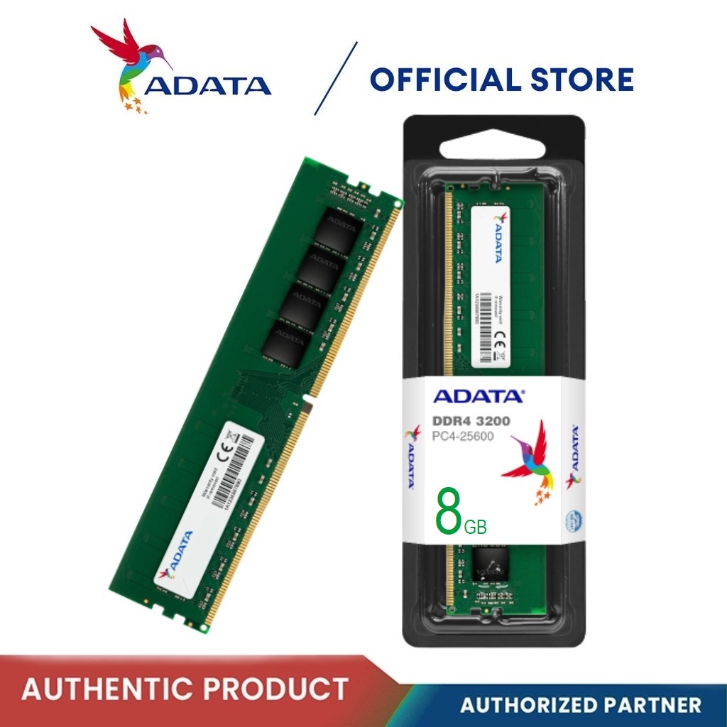 ADATA DDR4 3200 MHz 8GB U-DIMM Desktop RAM | Shopee Philippines