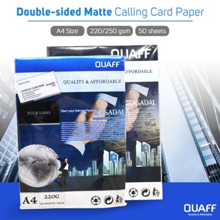 QUAFF Calling Card Paper Double Sided Matte / Glitter Cardstock Paper ...