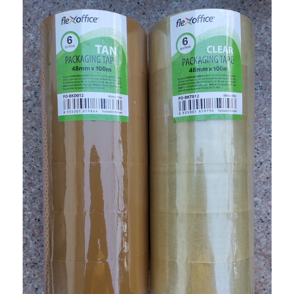 [flexoffice] Clear & Tan Packaging Tape [48mm*100m] | Shopee Philippines