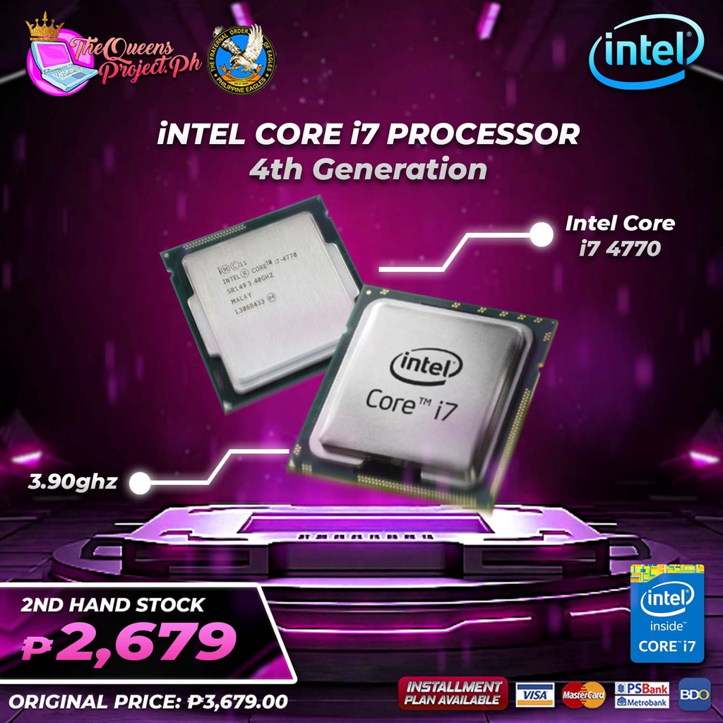 Intel Core i7 4770 3.90ghz Processor(4th Generation) | Shopee Philippines