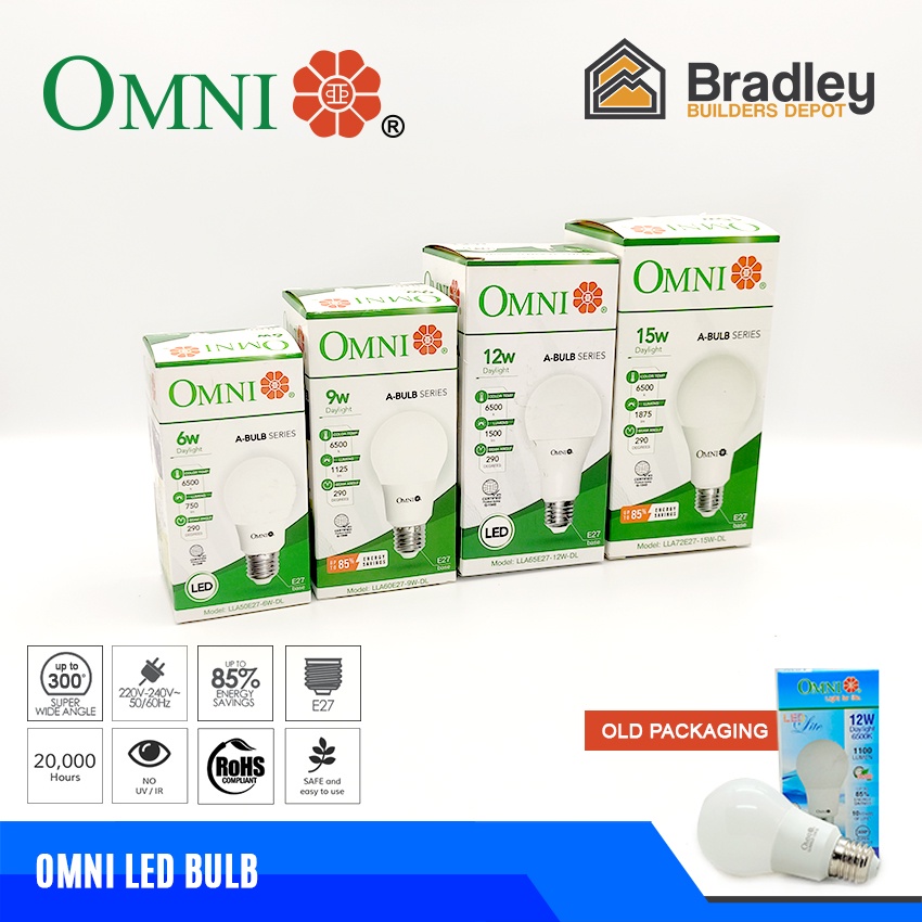 Omni LED Bulb Lite Bulb 220V (1.5W | 3W | 6W | 9W | 12W | 15W) | Shopee ...