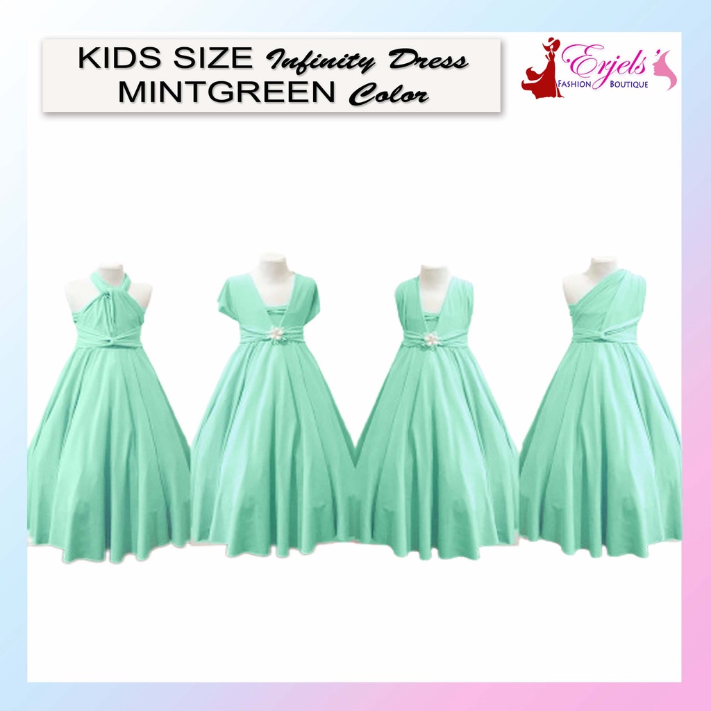 MINTGREEN Infinity Dress for Kids | With Size 1-12 years old | Cotton ...