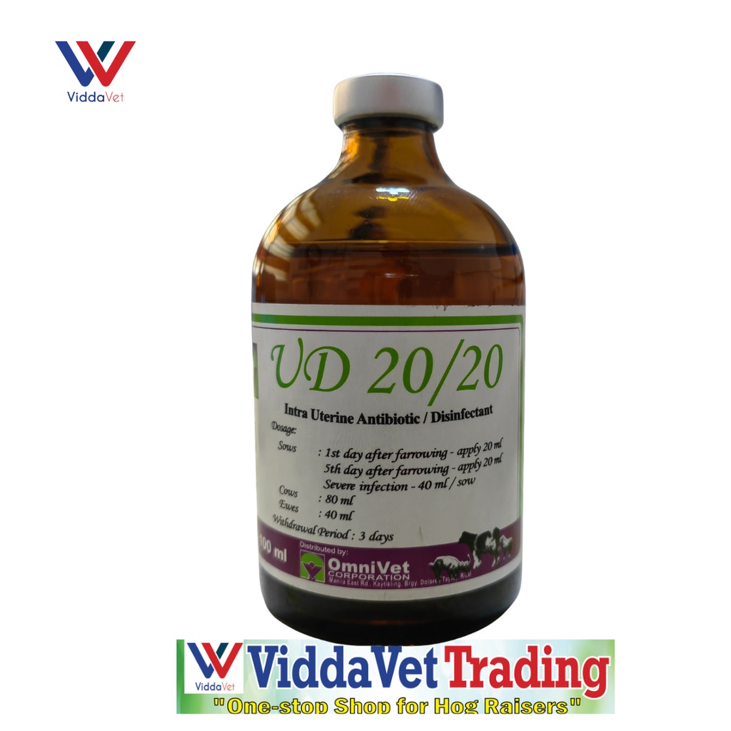 Viddavet 100 ml UD 20/20 Intra-uterine Anti biotic / Disinfectant for ...