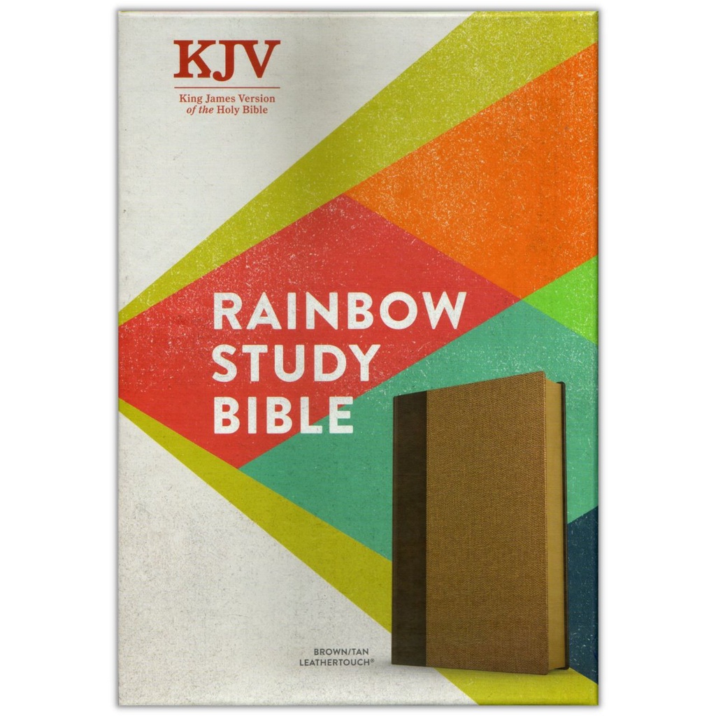 KJV Rainbow Study Bible, Brown/Tan LeatherTouch | Shopee Philippines