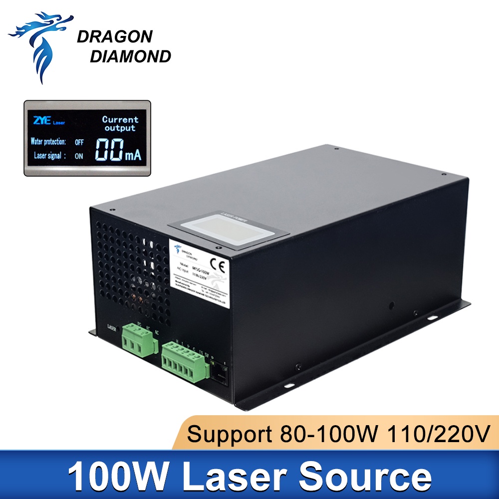 Drangon Diamond Original MYJG 100W Co2 Laser Power Supply 115/230V 110 ...