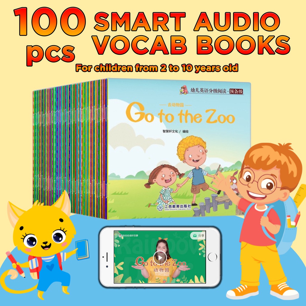 100PCS English Story Books For Kids Learning Books Reading Books Audio ...