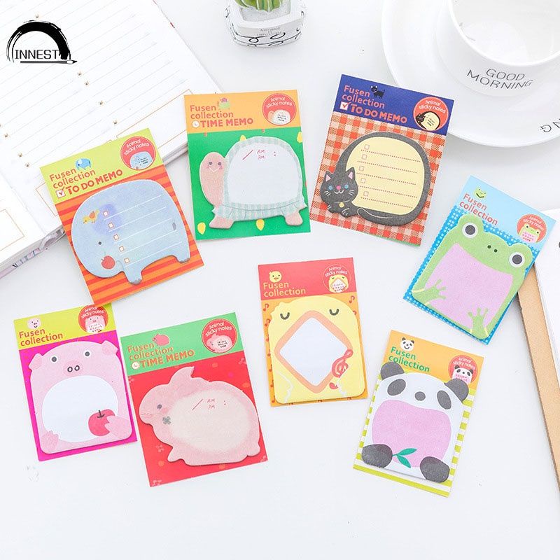 20 Leaves Cute Animal Sticky Notes To Do List Memo | Shopee Philippines