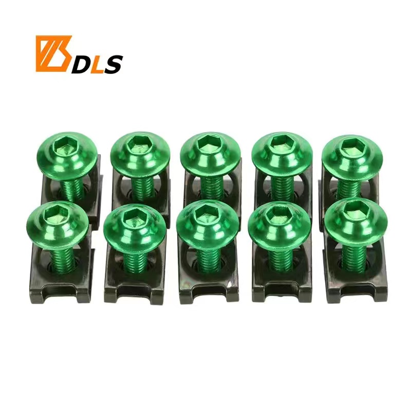 10PCS Motorcycle Screw Colorful CNC Aluminum Alloy Body Screw with Clip ...