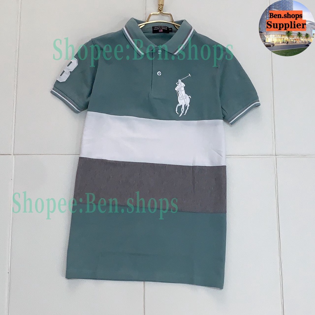 Men polo shirt fashion Tricolor casual 100% cotton ( small to plus size ...