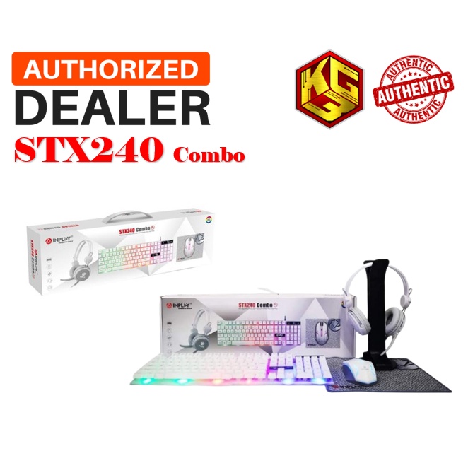 INPLAY STX240 4 in 1 RGB Set Keyboard, Mouse, Headset and Mouse pad ...