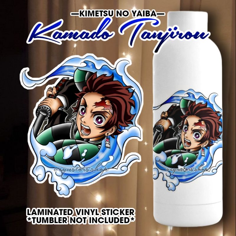 KAMADO TANJIROU • KIMETSU NO YAIBA LAMINATED VINYL STICKER | Shopee ...