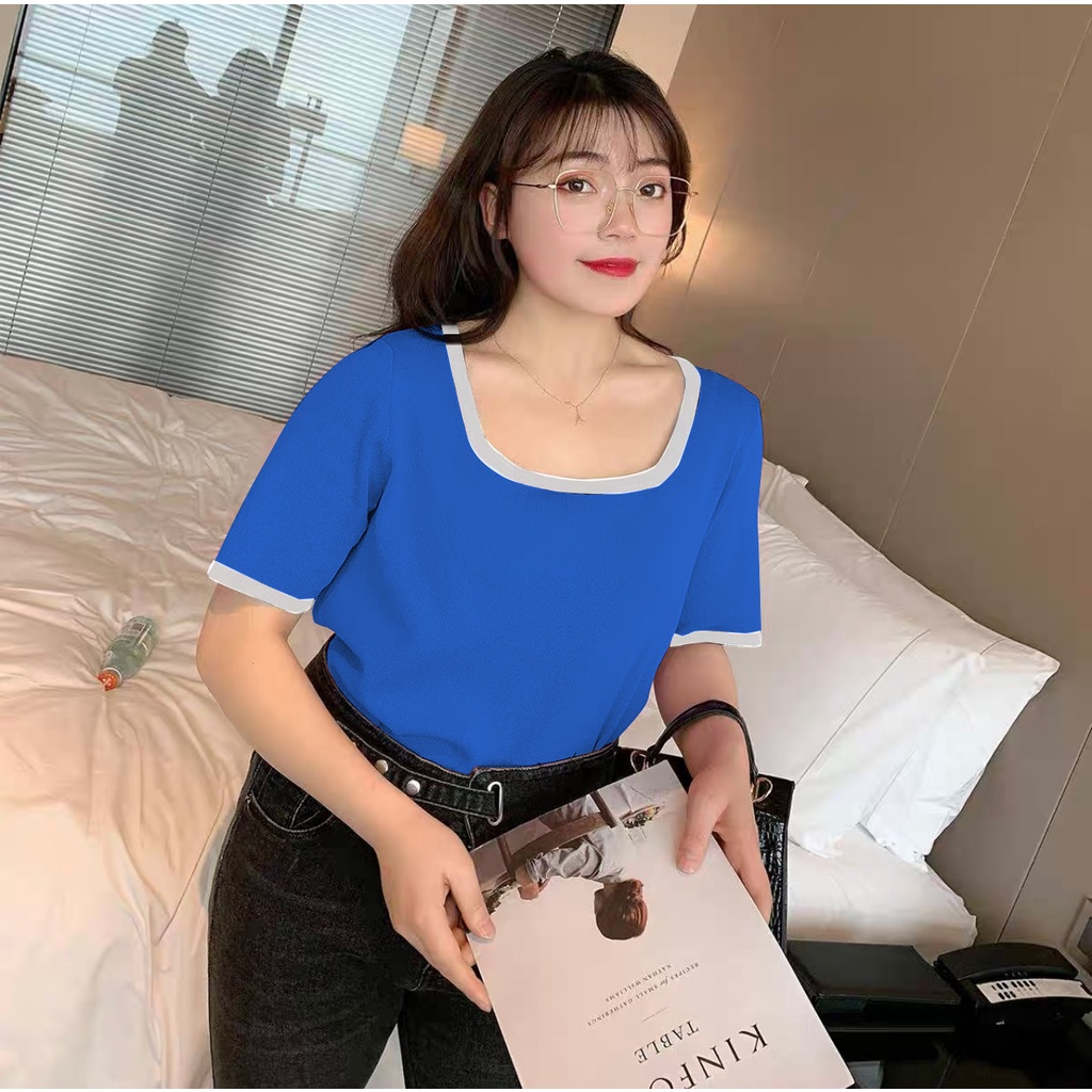 Angelcity Plus Size (L-2XL) T Shirt For Women Oversized Tee Squar Neck | Shopee Philippines