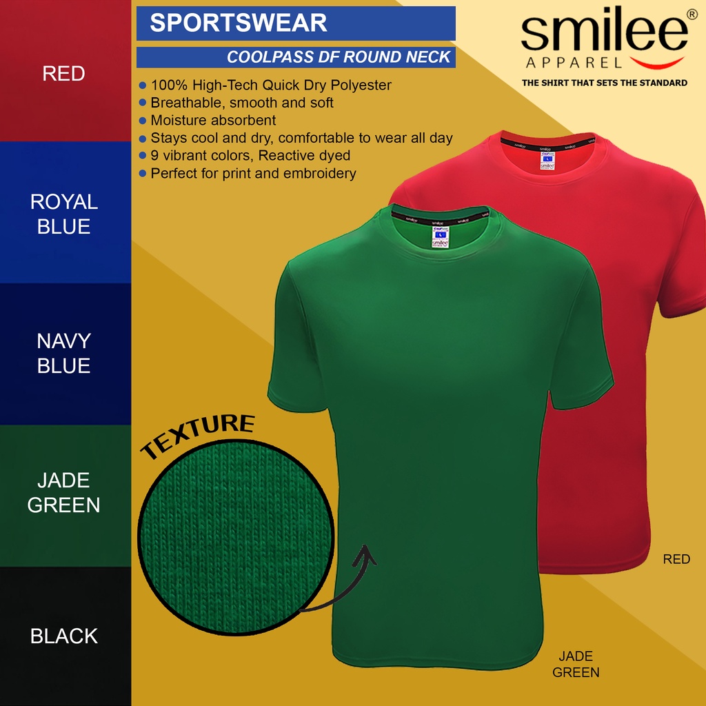 Smilee Apparel Drifit Coolpass DF Round Neck 2 | Shopee Philippines