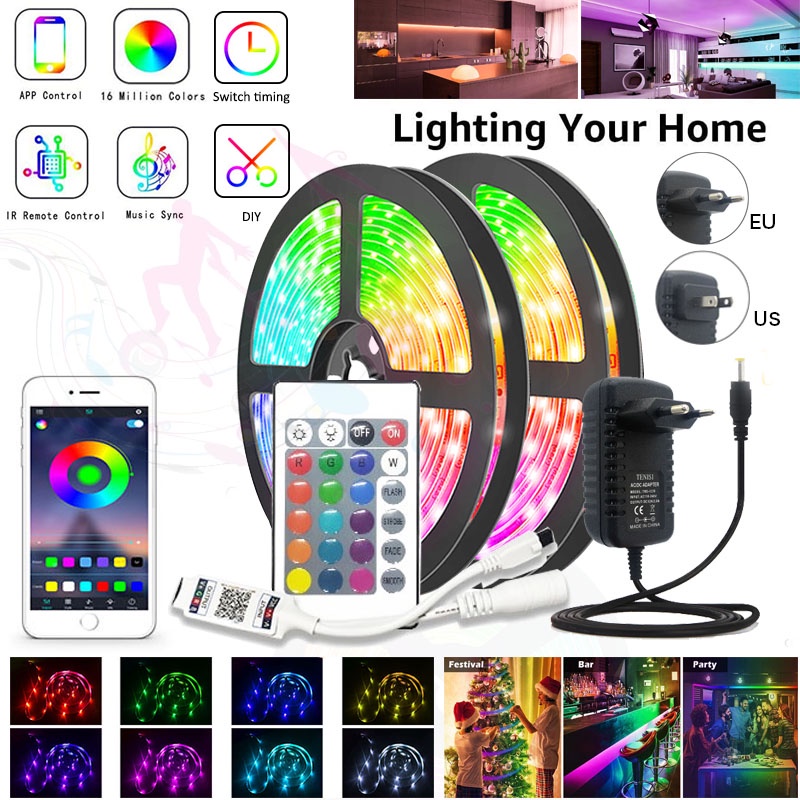 Led Bluetooth Rgb Led Strip 2835 5050 5m 10m 20m Full set Led Ribbon ...