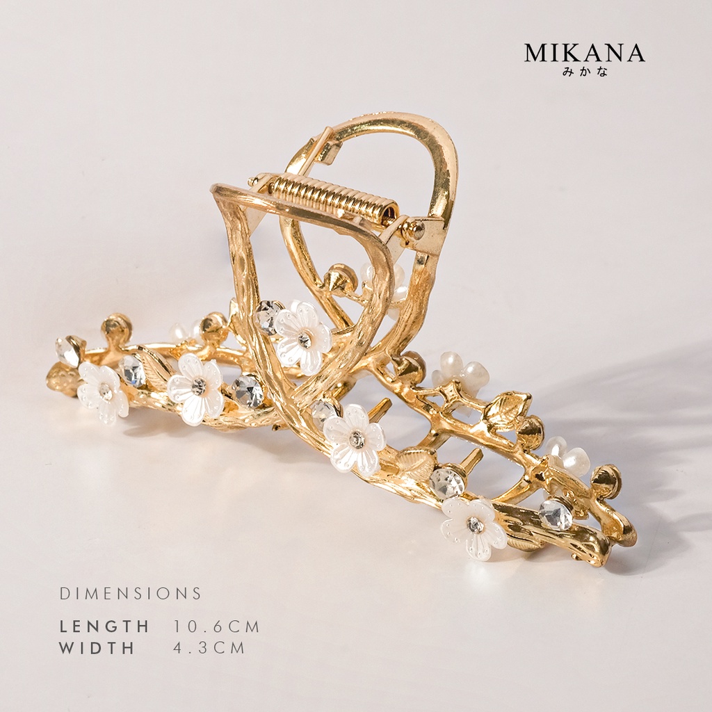 Mikana Floral Hiroko Metal Hair Clamp for women hair accessories hair ...