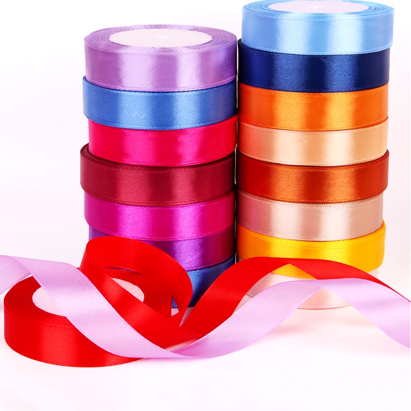 250Y Satin Ribbon Roll 2cm / 2.5cm High Quality Ribbon for you gift and ...