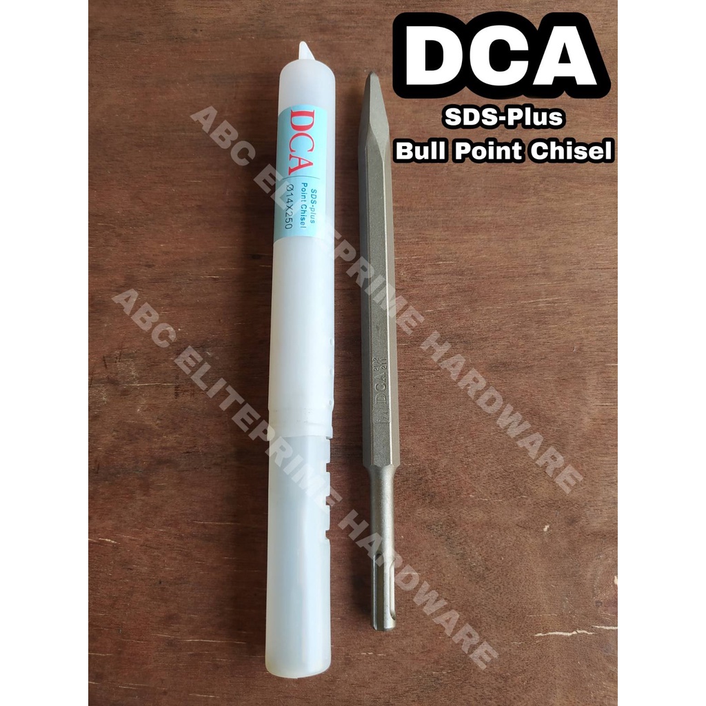 DCA SDS Plus Chisel for Rotary Hammers Bull Point (Pointed) | Shopee ...