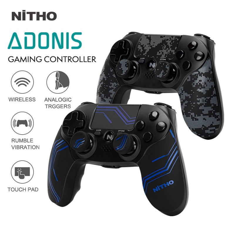 NiTHO Adonis PS4 Wireless Controller, Dualshock 4 Bluetooth Remote ...