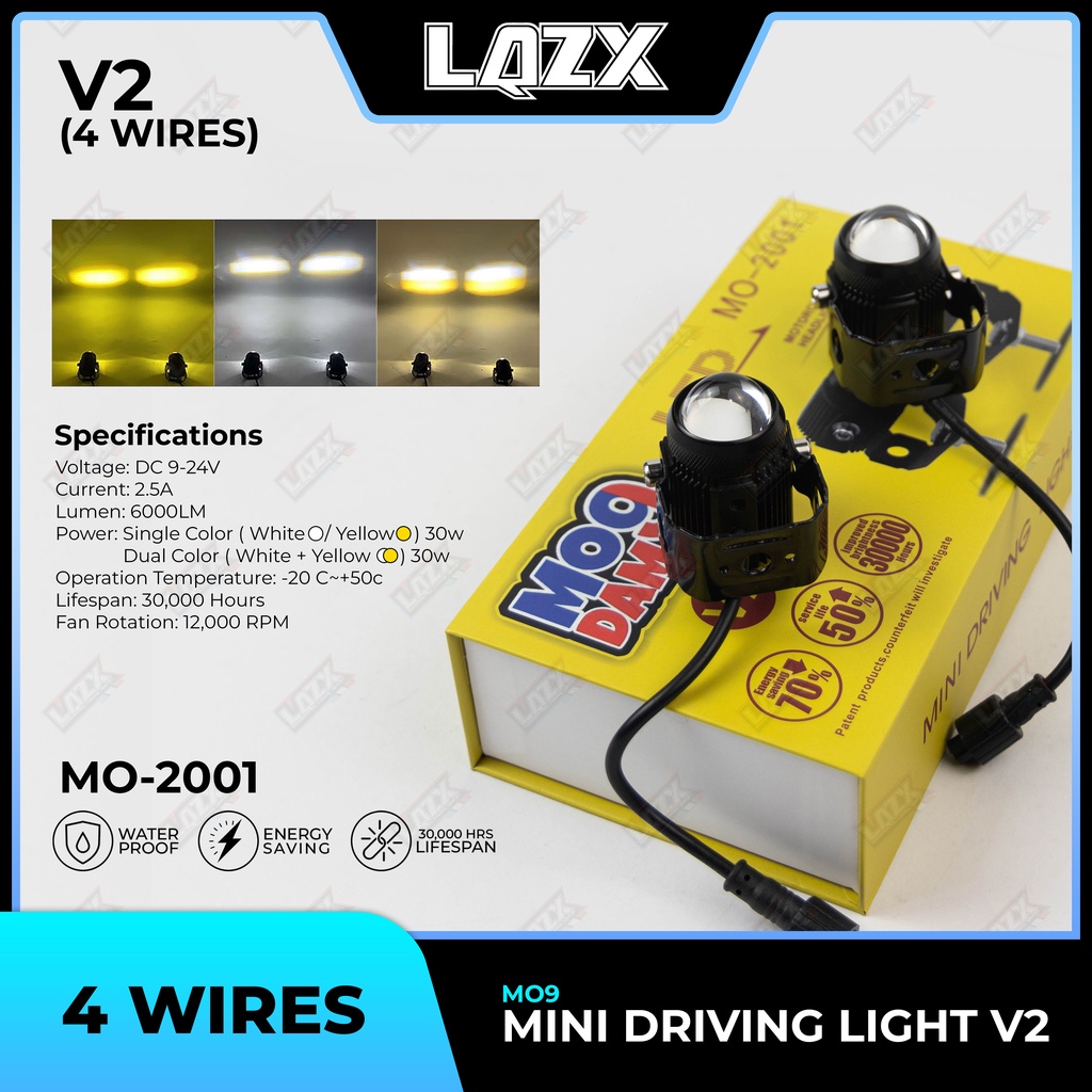 MO9 MINI DRIVING LIGHT V2 - 2001 | Shopee Philippines
