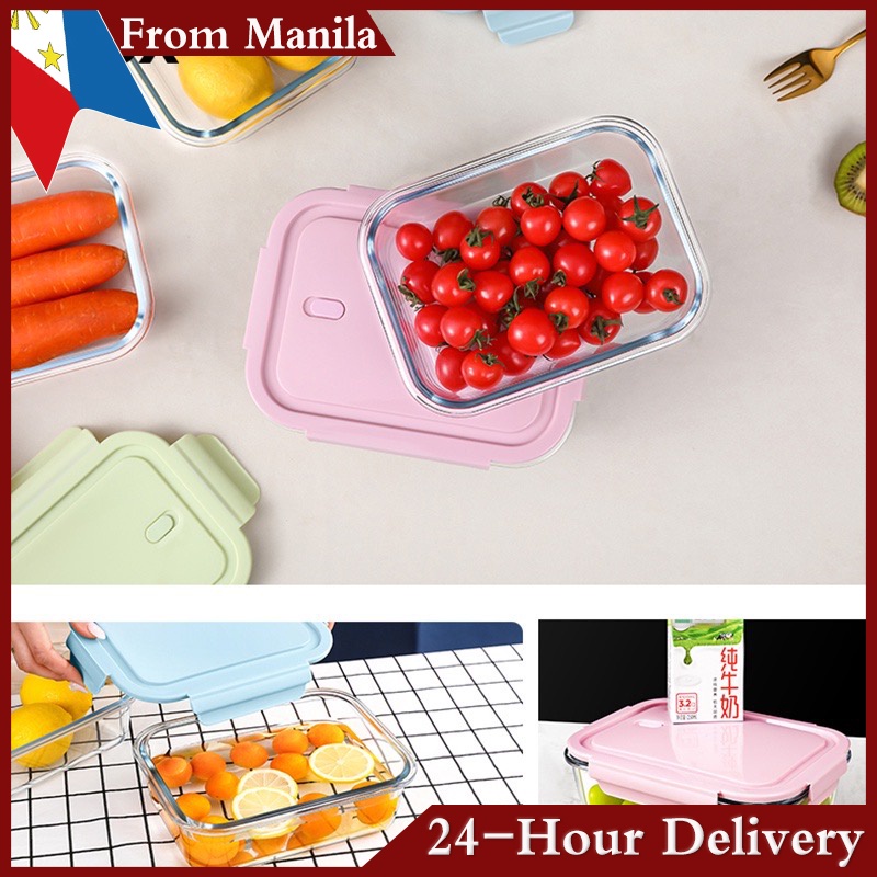 Glass Crisper Airtight Food Keeper Leakproof Microwavable Oven Safe ...