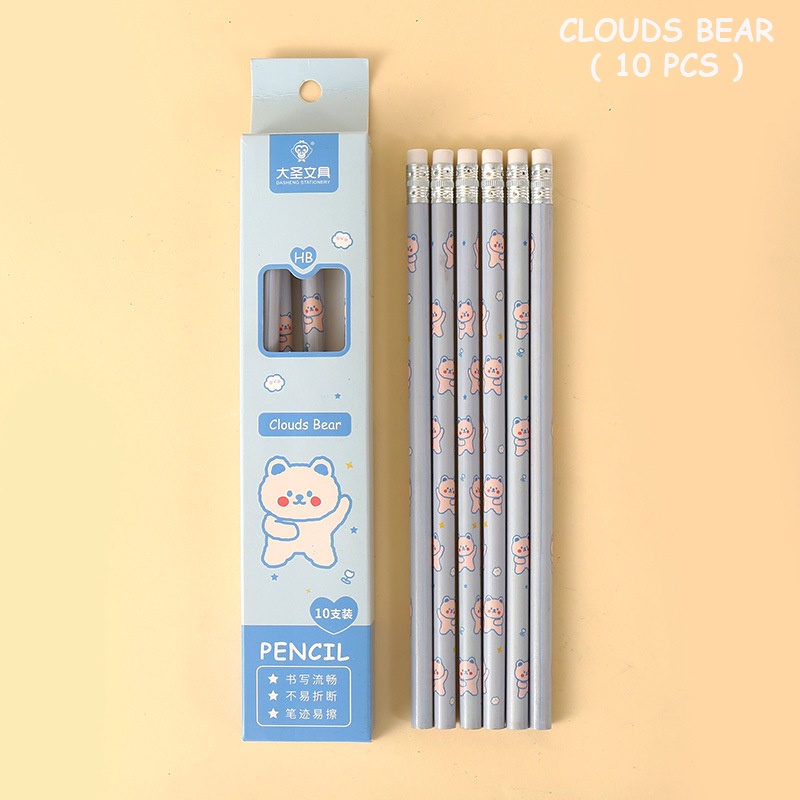 Cartoon characters pencil set 10 pcs per box | Shopee Philippines