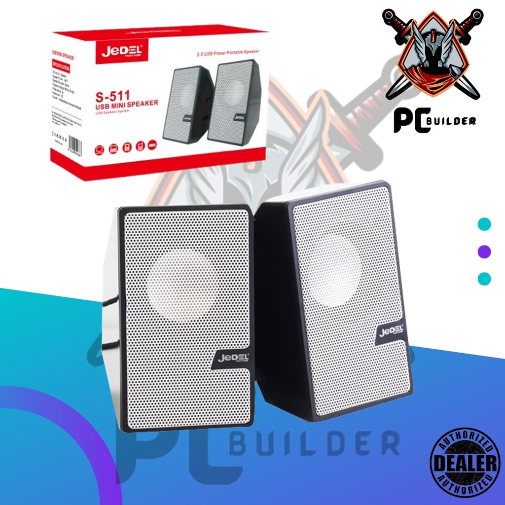 JEDEL S-511 USB POWERED STEREO PC SPEAKER USB+3.5MM | Shopee Philippines