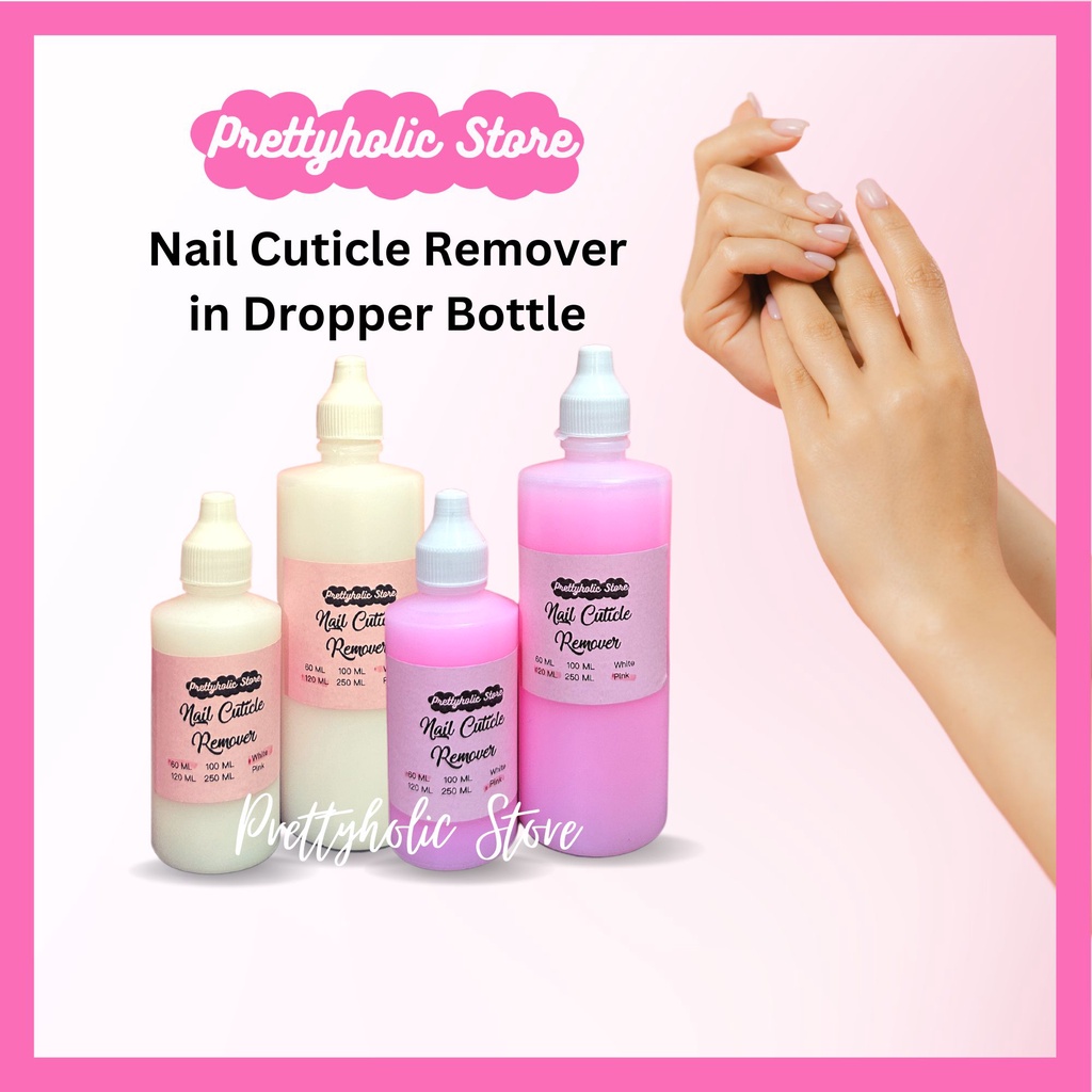 Nail Cuticle Softener Remover White Pink in Dropper Bottle 60ml 120ml ...