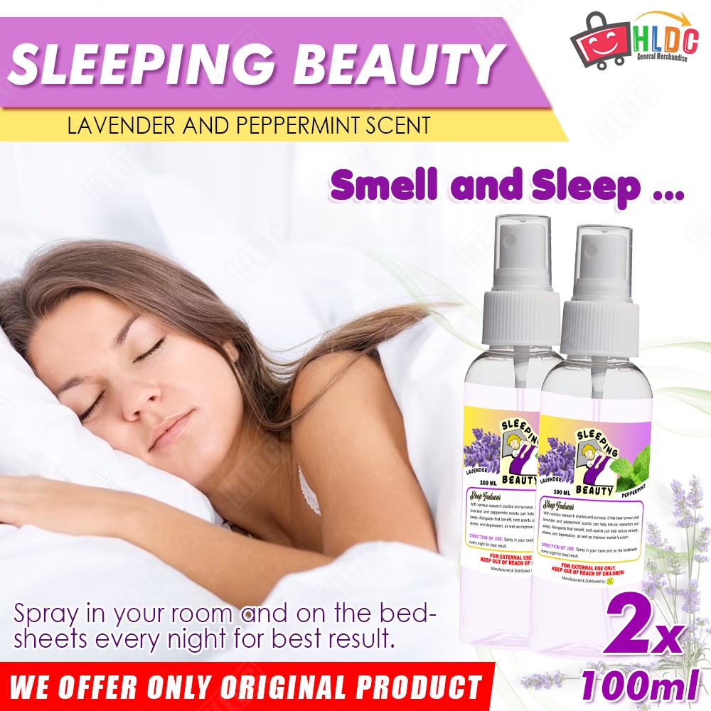 Sleeping Beauty Sleeping Inducer Spray 100ml (Set of 2) Lavender & Peppermint(Pampahimbing ng ...