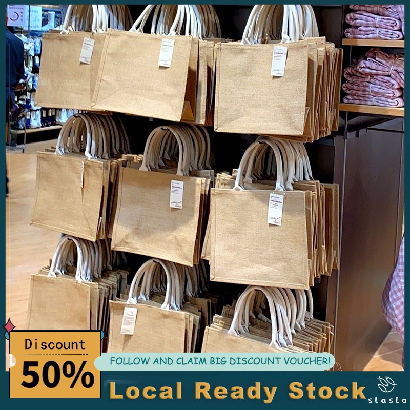 Muji Same Linen Bag DIY Transformation Tote Bag Handmade Yellow Linen ...