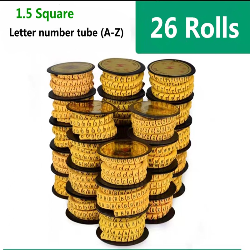 26 Rolls Cable Markers Letter Number A To Z for Wire Diameter 2.8mm-8mm ...