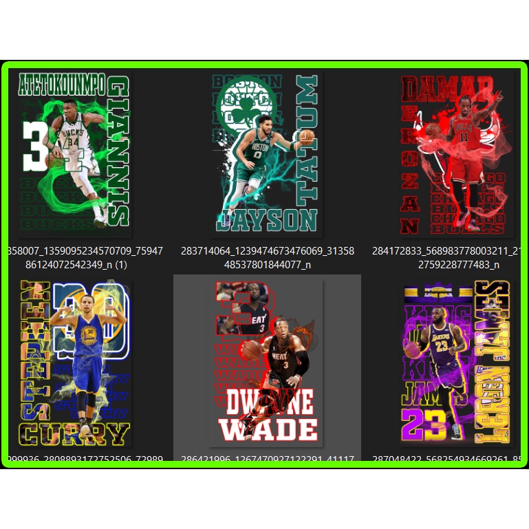 DTF Print - NBA Part 3 (Message us first before Checkout) | Shopee ...