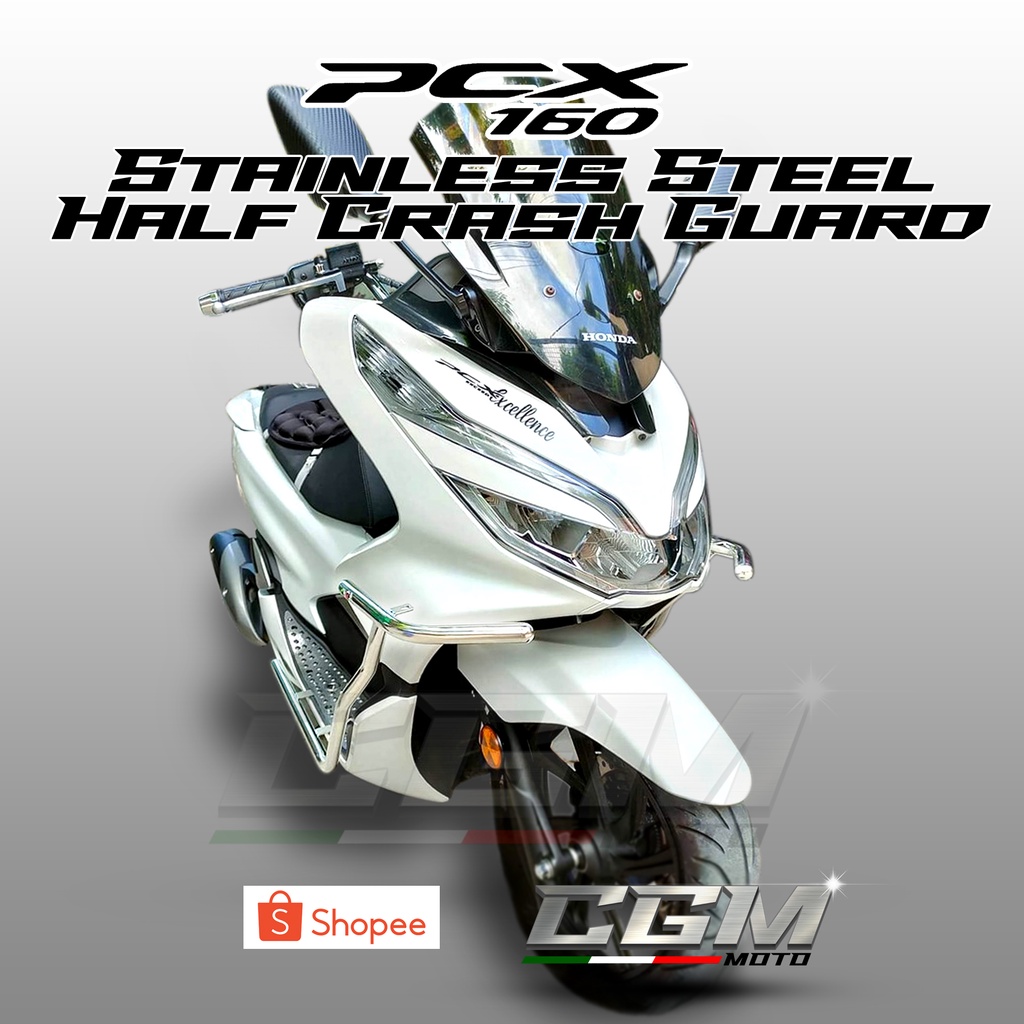 ⭐️HONDA PCX 150/160 HALF CRASH GUARD W/MDL BRACKET & TOP BOX BRACKET ...