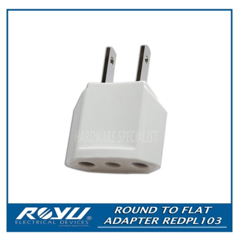 ROYU ROUND TO FLAT ADAPTER REDPL103 | Shopee Philippines